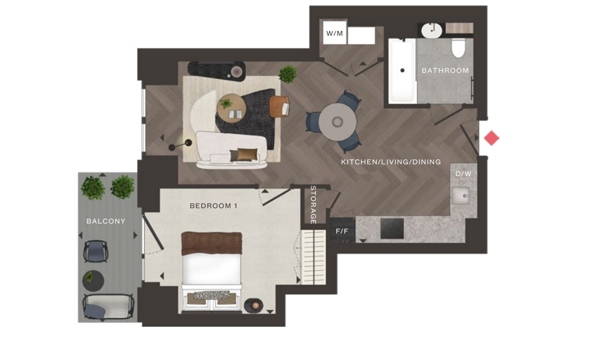 1-bed apartment | Mount Anvil